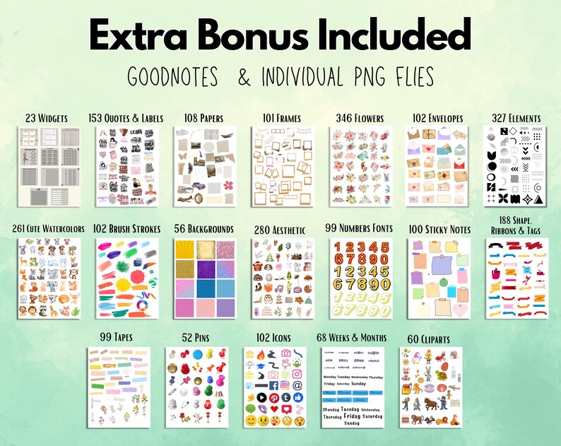 160+ Motivational Digital Stickers Pack, Inspirational Digital Stickers ...