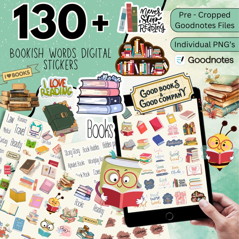 Bookish Word Stickers - Etsy UK