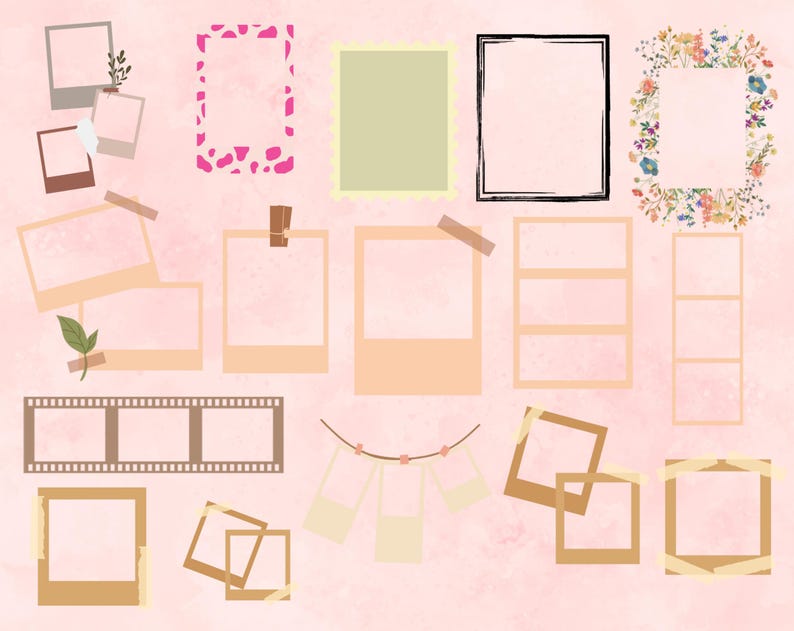 100+ Frames Digital Stickers Pack, Photo Frames Digital Stickers ...