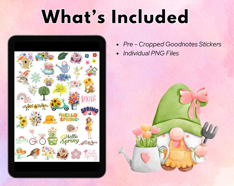 430 + Spring Season Digital Stickers Pack, Floral Stickers, Goodnotes ...
