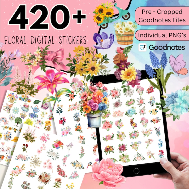 Flower Stickers Design - Etsy