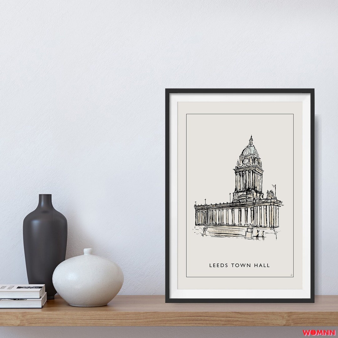 Printable Artwork Leeds Town Hall Artwork Digital Art Print File Leeds ...