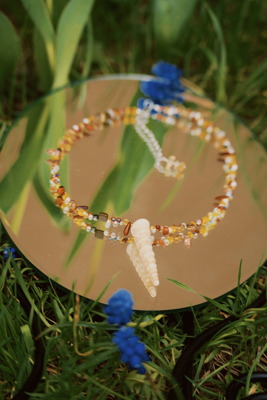 Handmade Sunkissed Beaded Necklace With Turritella Shell - Etsy