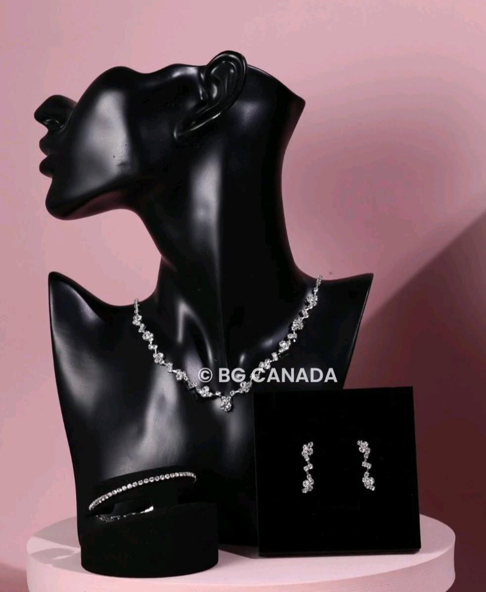 Austrian Crystal Bridal Jewelry Set: Necklace, Earrings & Bracelet - Etsy