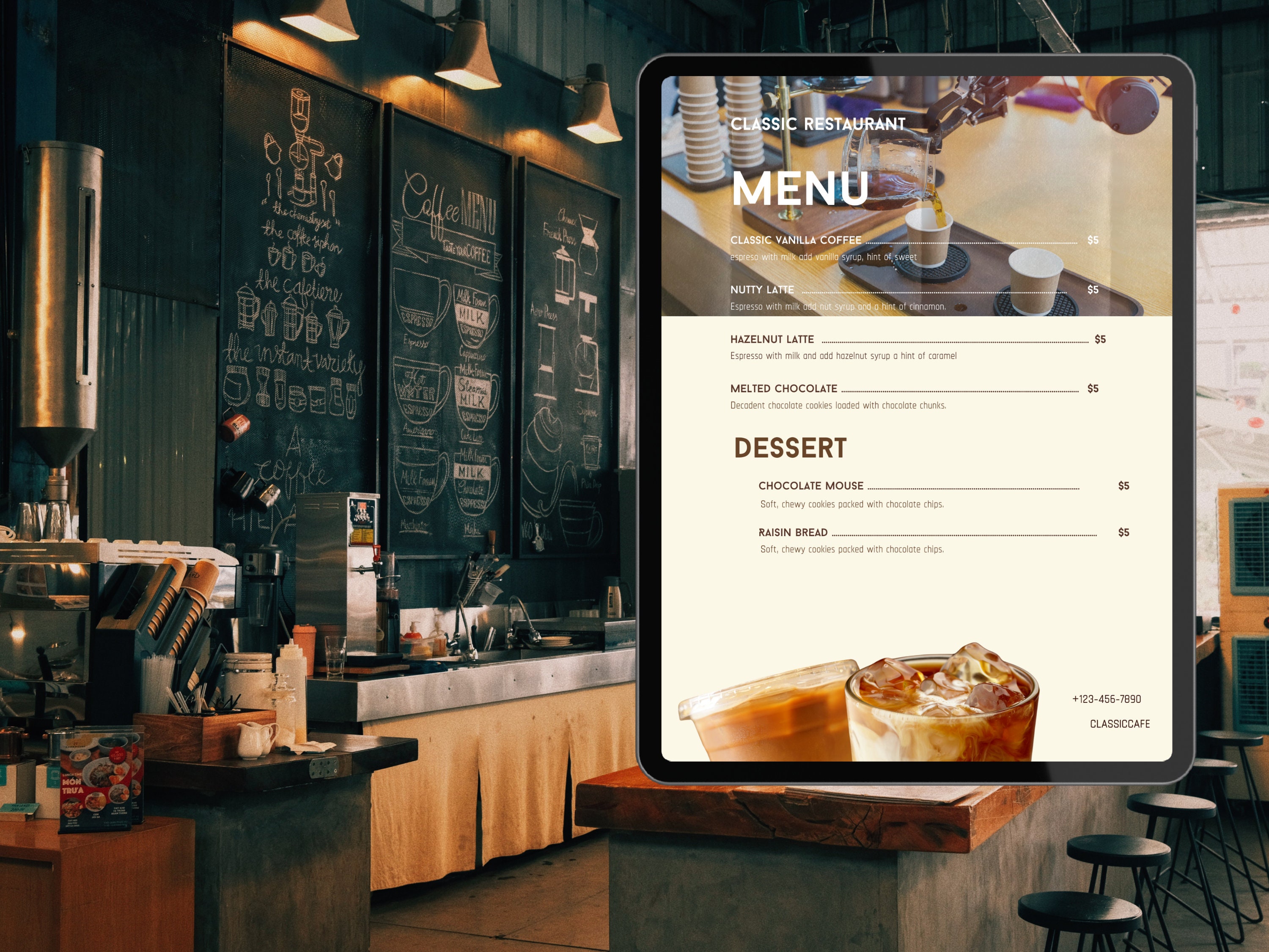 Modern Menu Template High Resolution Get Free Digital Poster - Etsy