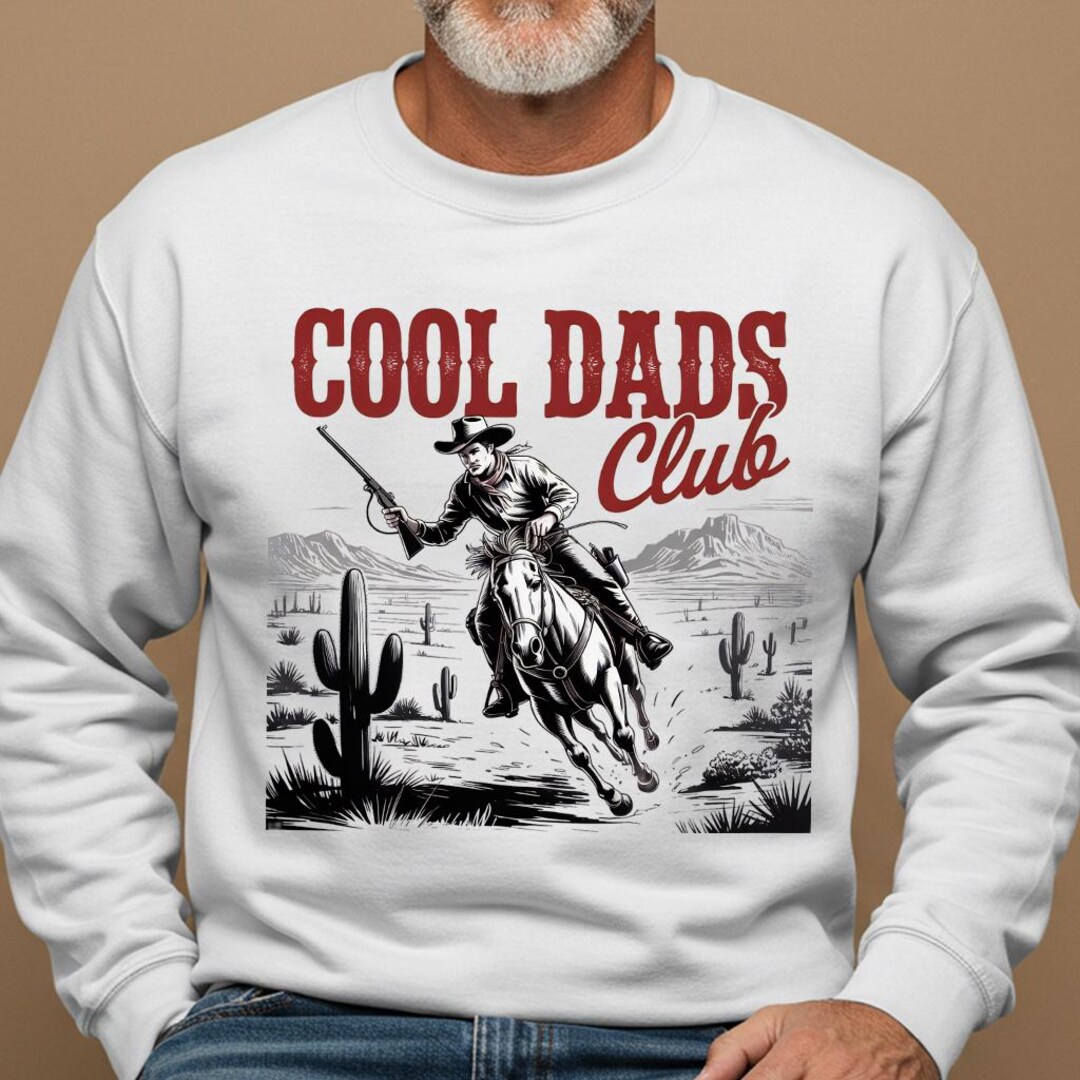 Cool Dads Club Png, Western Dad PNG, Cowboy Riding Horse Sublimation ...