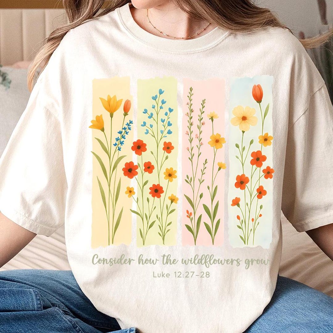Consider How the Wildflowers Grow Png, Wildflower Bible Verse Png ...