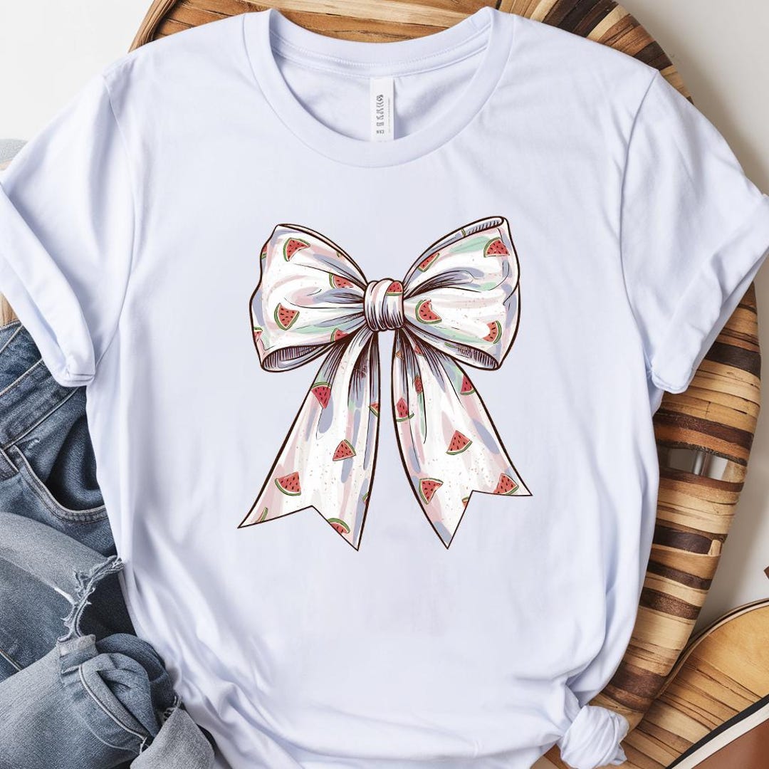 Watermelon Coquette Bow Png, Fruit Bow Png, Watermelon Shirt Designs ...