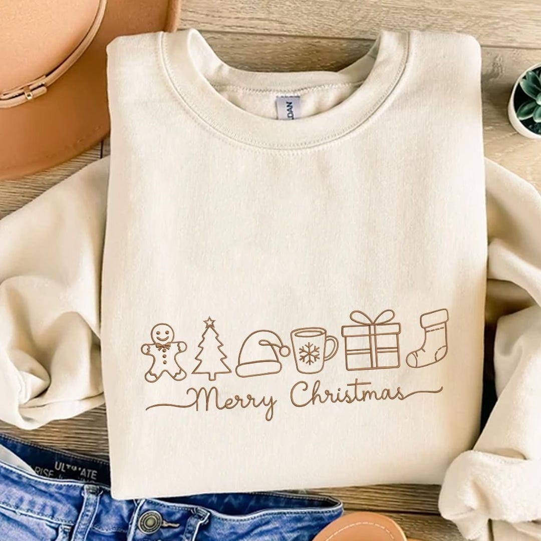 Merry Christmas Embroidery Design, Christmas Embroidery File, Winter ...