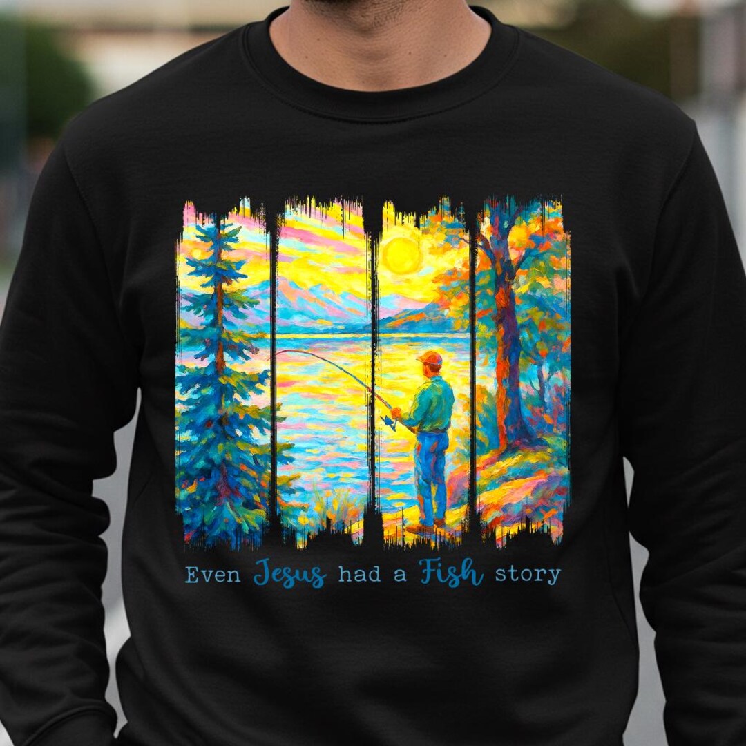 Even Jesus Had A Fish Story Png, Jesus Png, Jesus Fishing Png, Bible ...