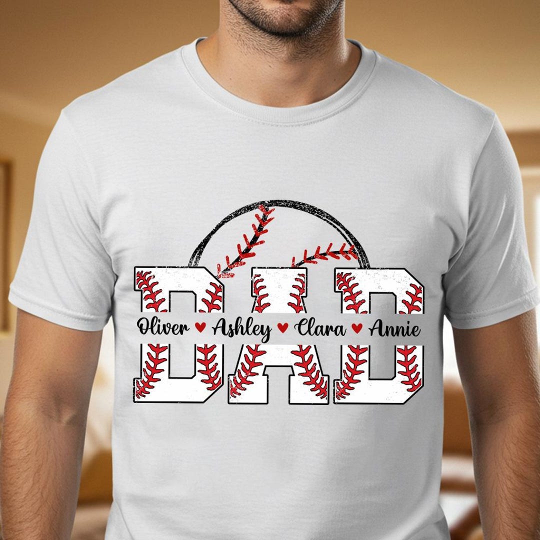Personalized Baseball Dad Png, Custom Name Baseball, Dad Shirt Design ...
