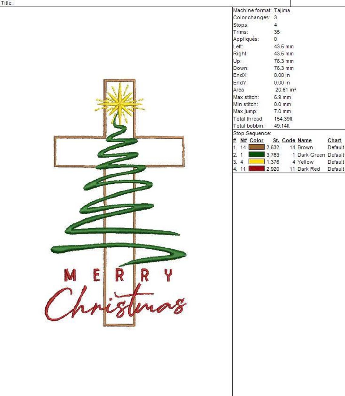 Christian Christmas Cross Embroidery Design, Merry Christmas Tree ...