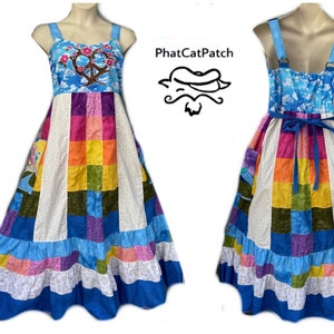 CUSTOM CLOSED, Handmade Hippie Patchwork Spinner Dress, Made to Order ...
