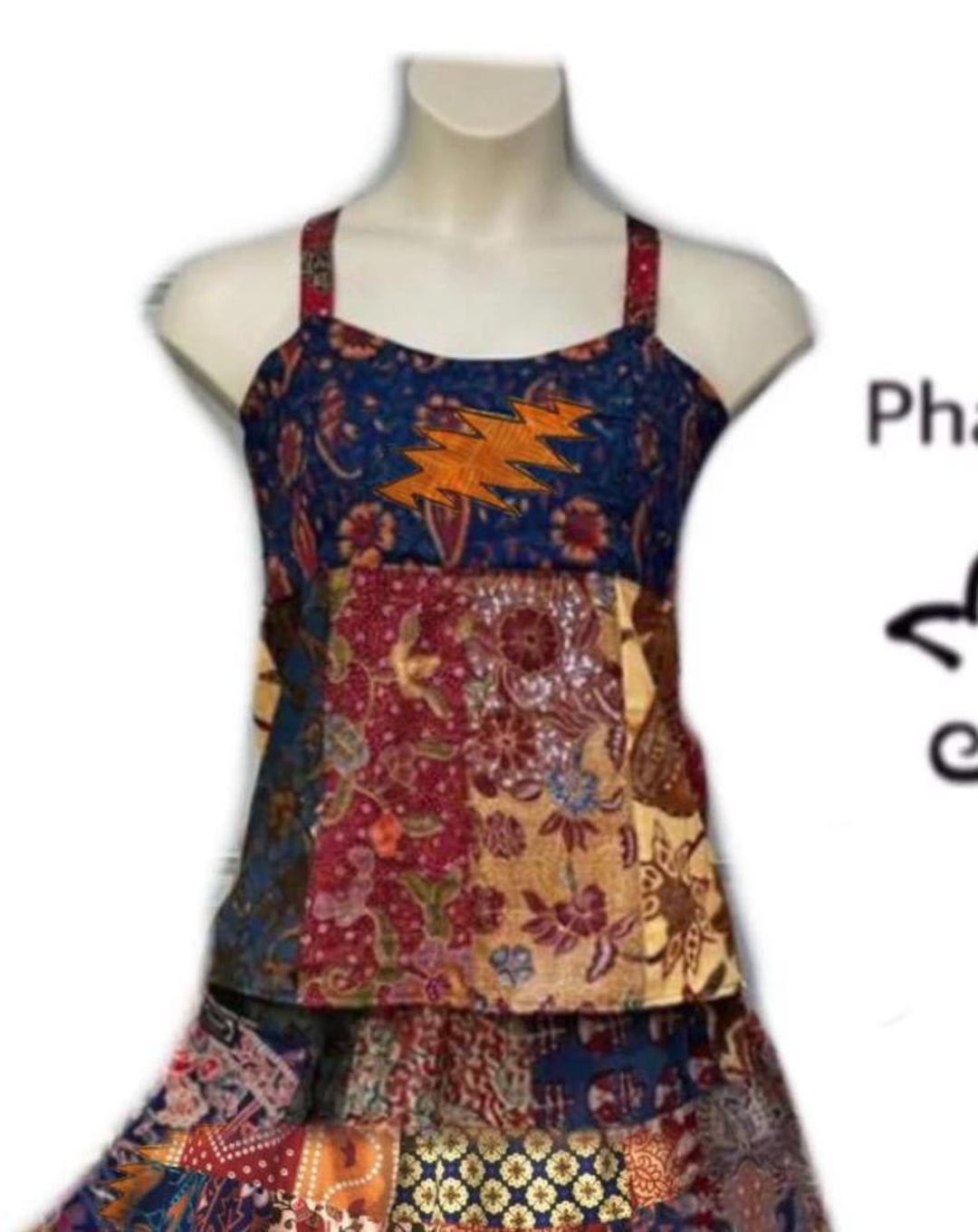 Indian Batik Apron Top, Hippie, Custom Made to Order - Etsy