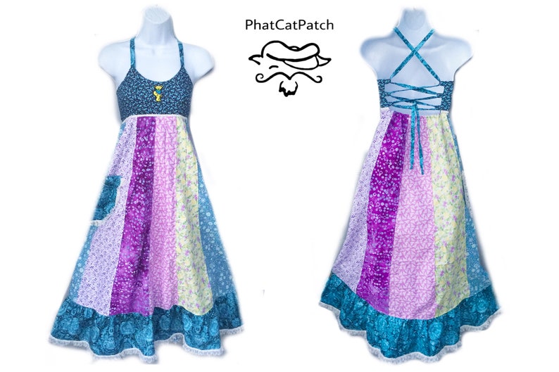 Girls Hippie Patchwork Dress, Custom Made - Etsy