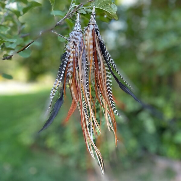 Long Feather Earring - Etsy