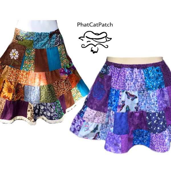 Patchwork Skirt - Etsy