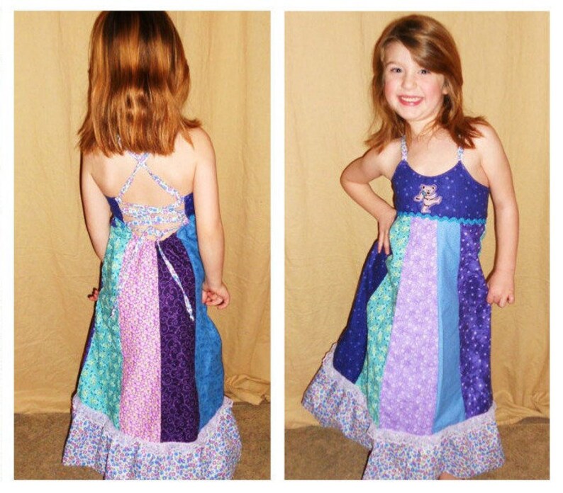 Girls Hippie Patchwork Dress, Custom Made - Etsy