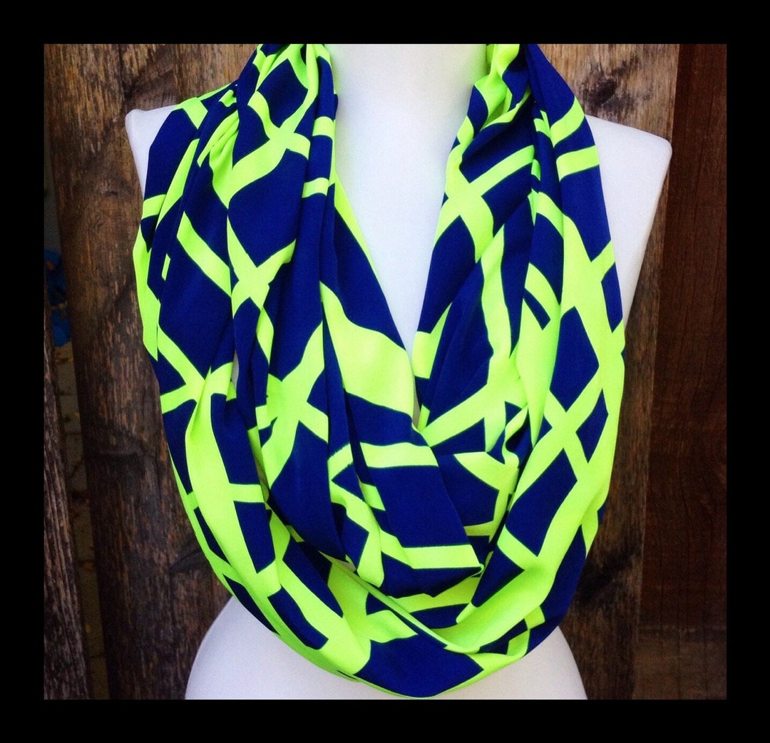 Seattle Seahawks Infinity Scarf, Silky - Etsy