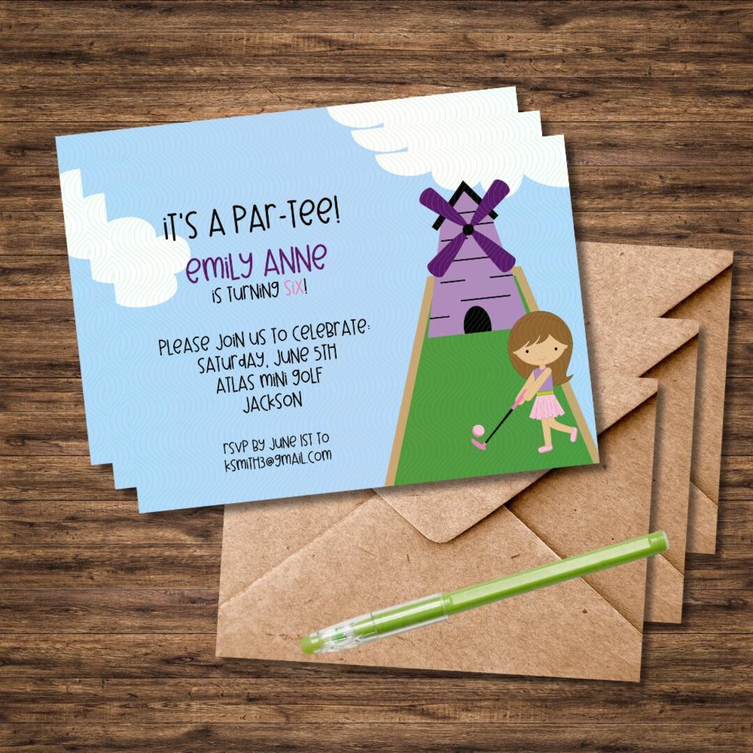 Printable Putt-putt Girl Birthday Party Invitation - Etsy Australia