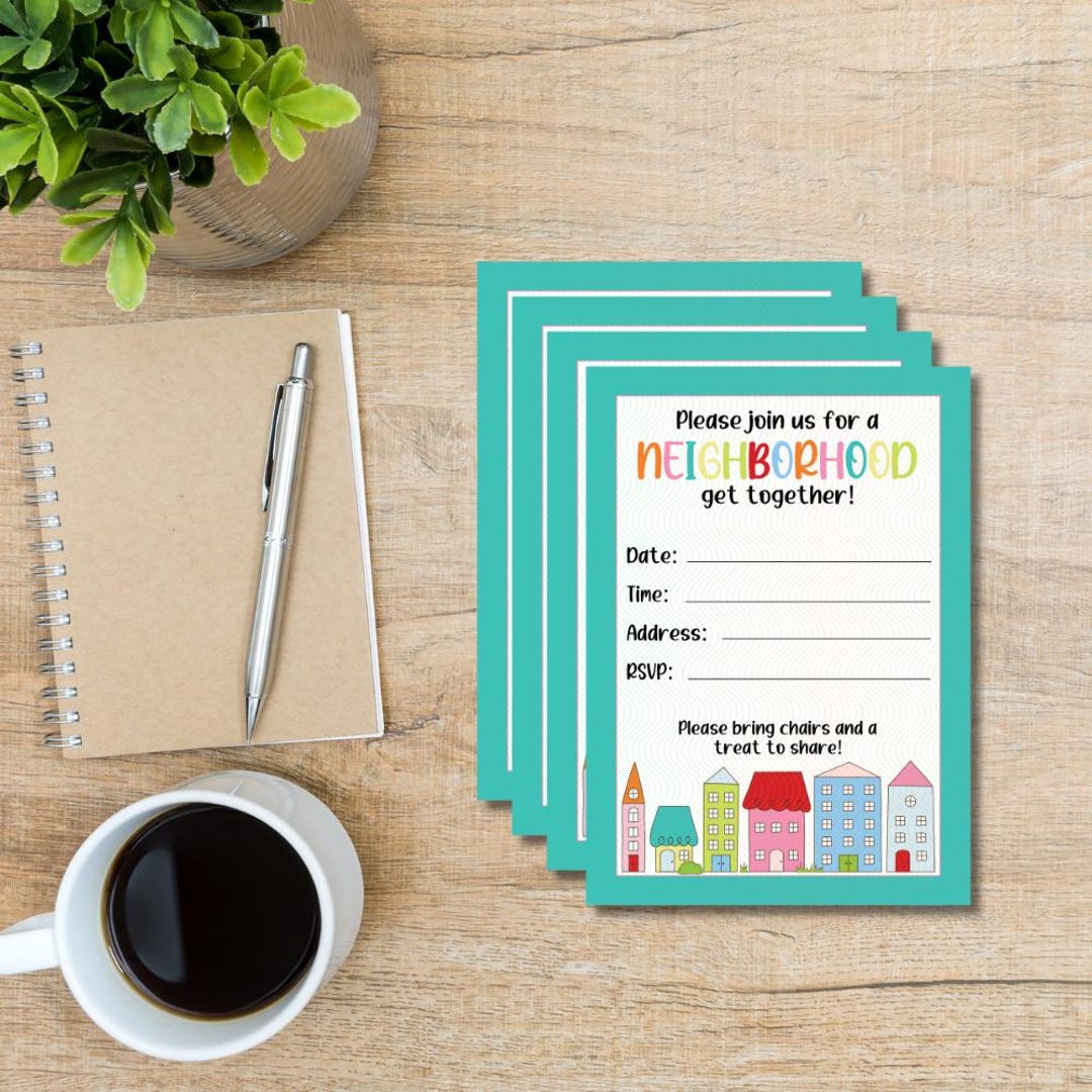 Neighborhood Party Invitation – Instant Download Printable Block Party ...