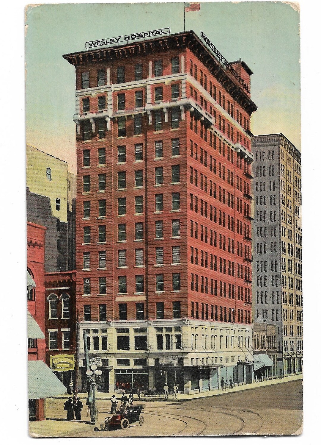 1911 Postcard, Advertising Wesley Hospital, Oklahoma City, OK - Etsy