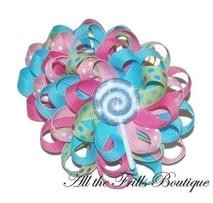 How to Make Ribbon Flower Hair Bows ... Boutique Instructions Guide ...