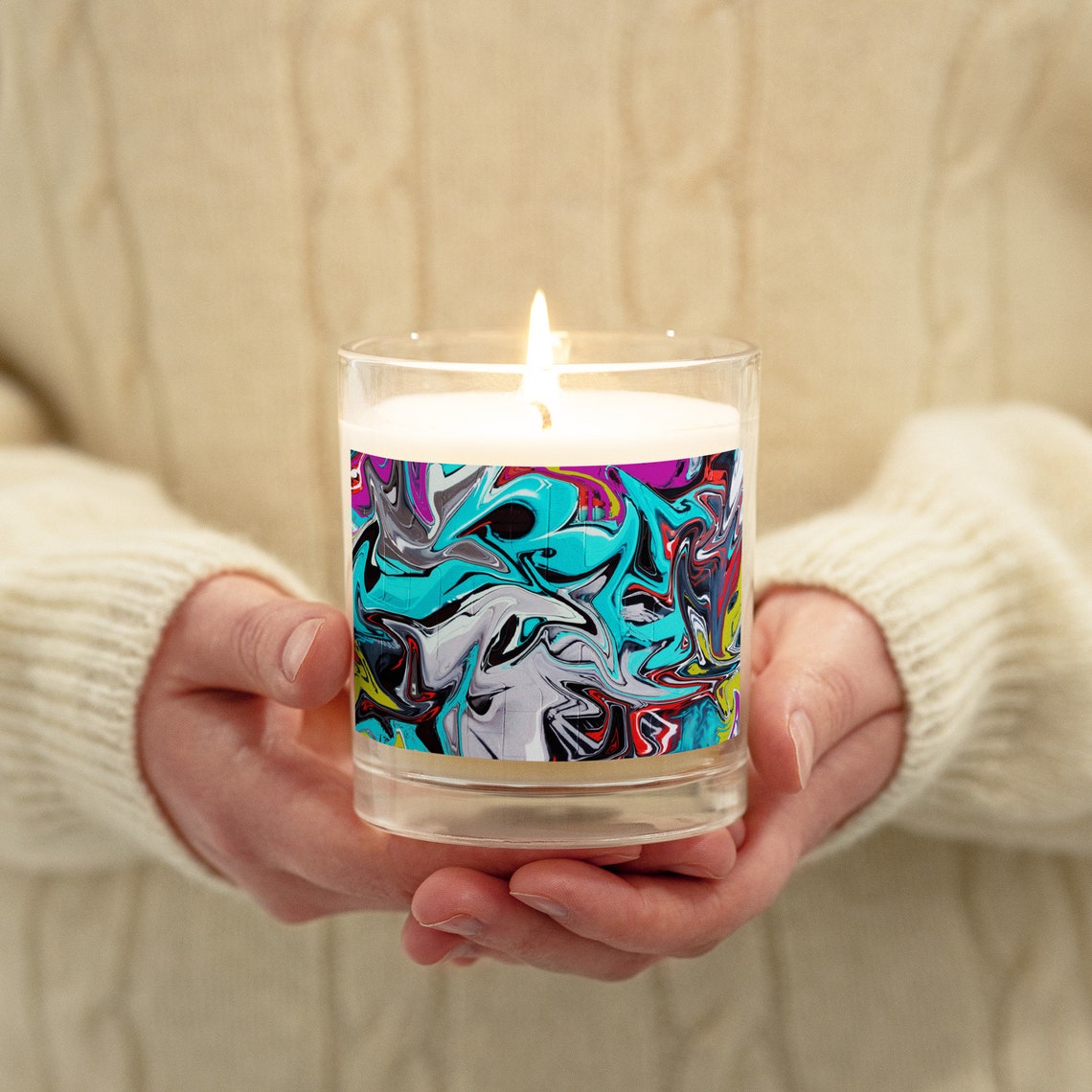 Graffiti Glass Jar Soy Wax Candle - Etsy