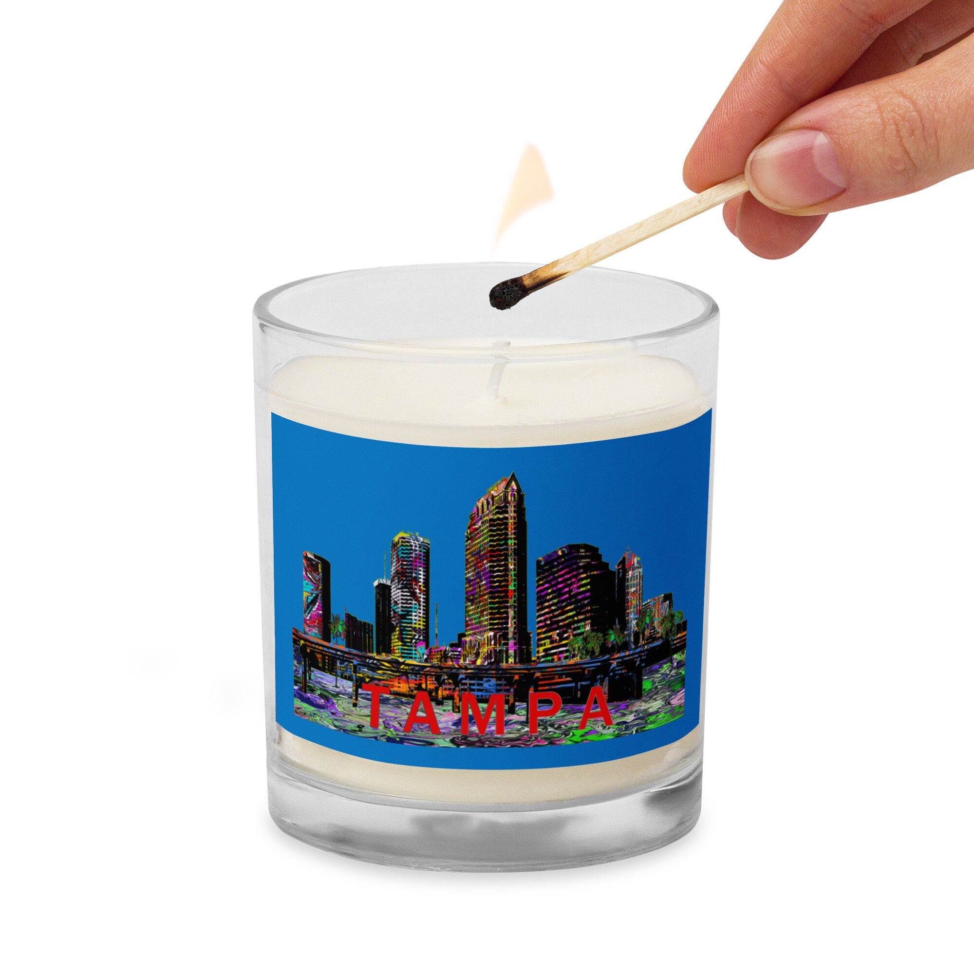 Tampa in Graffiti Glass Jar Soy Wax Candle - Etsy