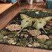 Green Luna Moth Area Rug, Aesthetic Living Room Art Deco Rug ...