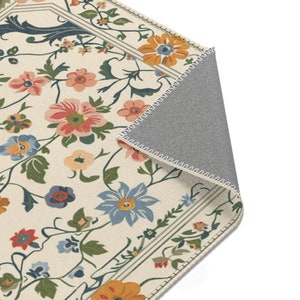 Rustic Floral Area Rug, Meadow Flowers Living Room Carpet, Girly ...
