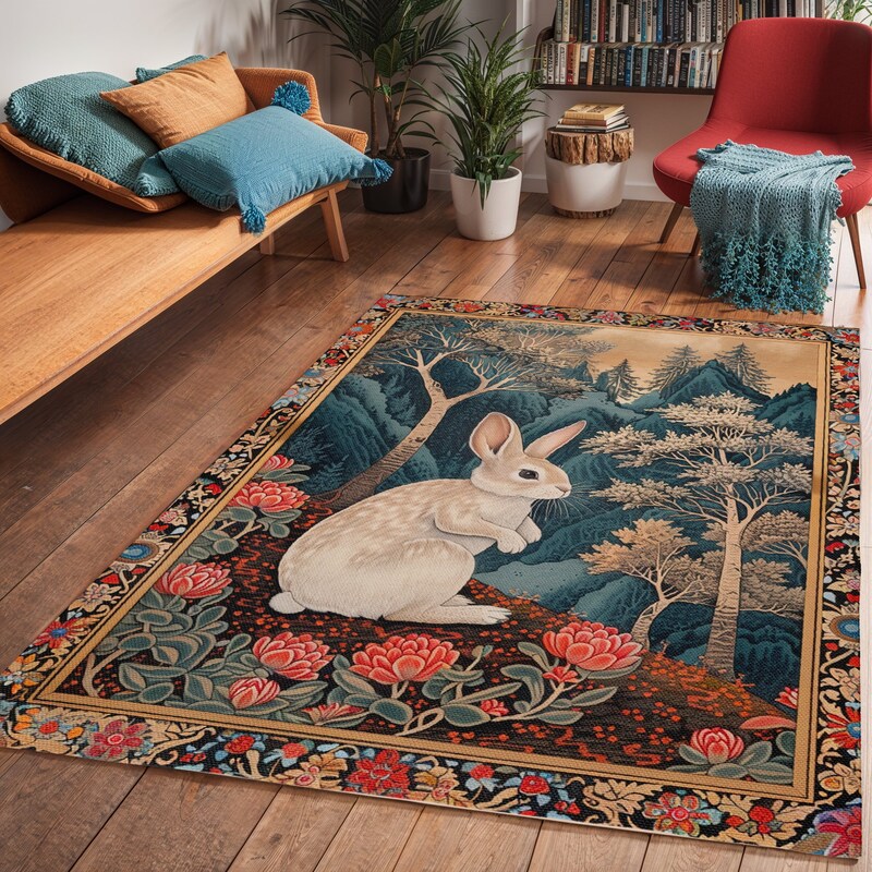 Bunny Rug - Etsy