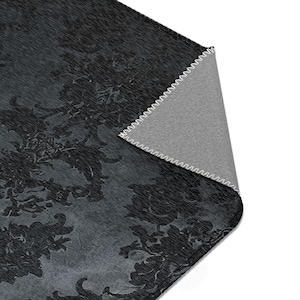Black Gothic Victorian Area Rug: Dark Cottagecore Decor - Etsy