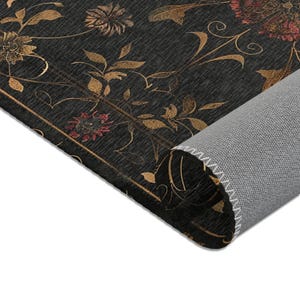 Rustic Gothic Victorian Area Rug, Classic Floral Living Room Art Deco ...