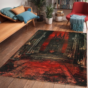 Gothic Art Area Rug: Victorian Medieval Decor - Etsy