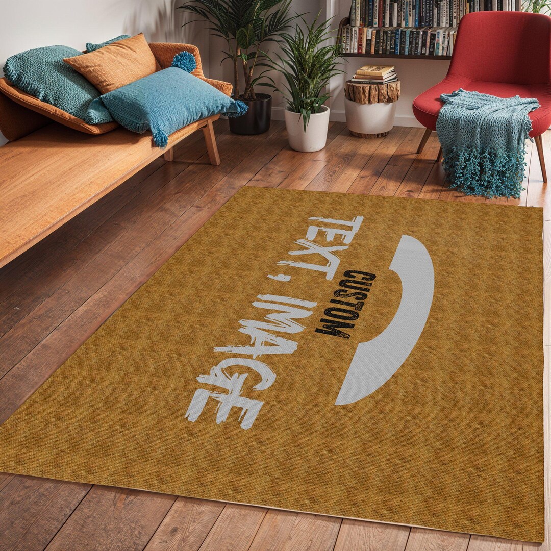 Personalized Name Area Rug, Custom Office Floor Carpet - Etsy