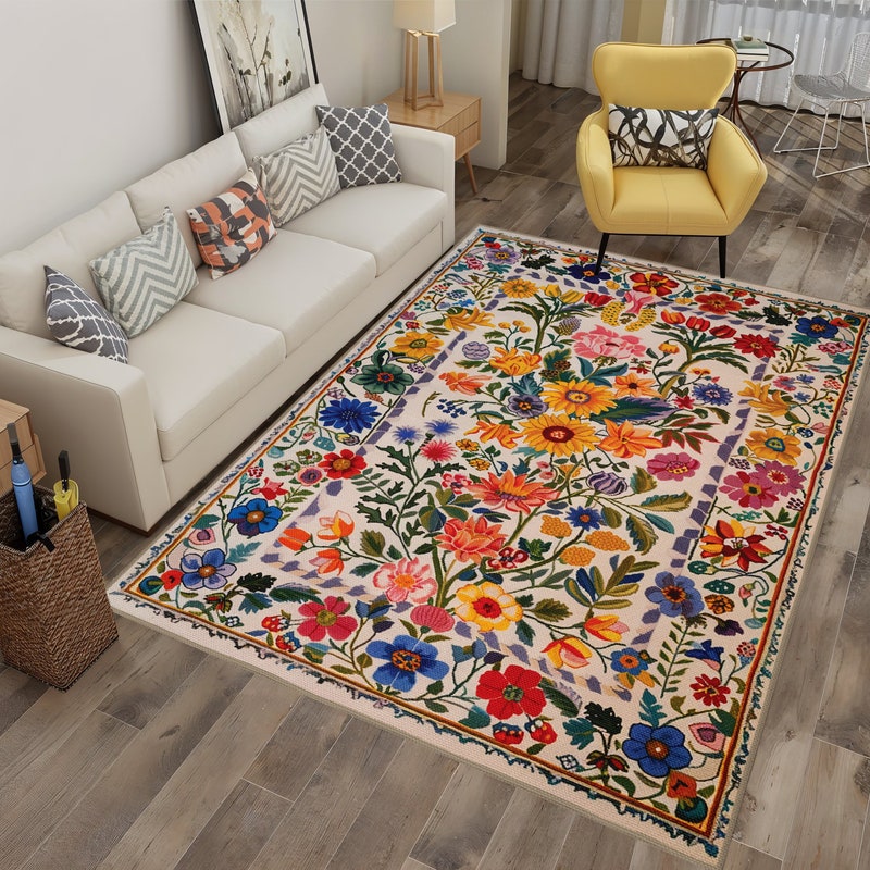 Flower Rug - Etsy