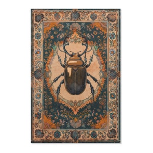 Rustic Beetle Area Rug: Vintage Persian Art Deco Style - Etsy