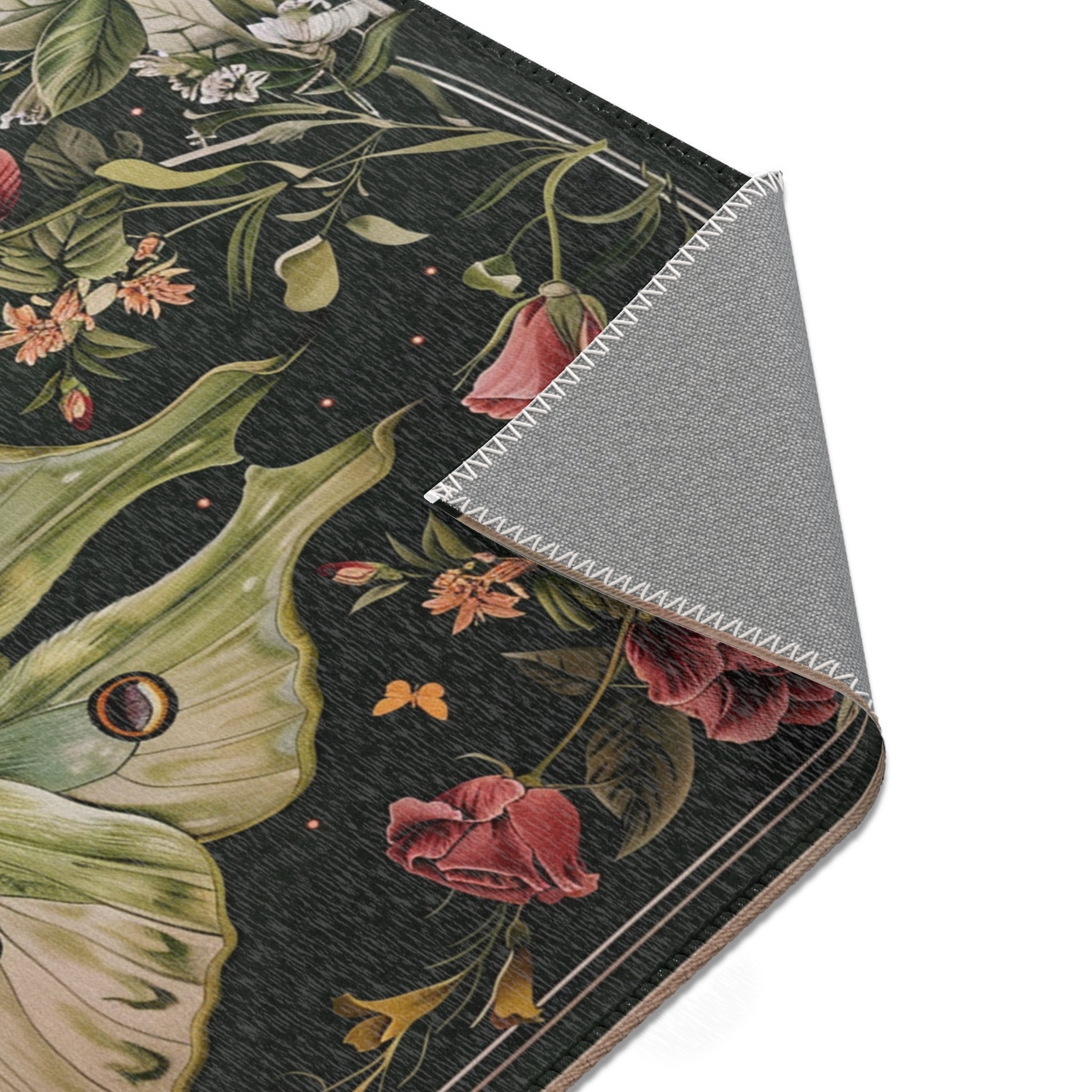 Cottagecore Luna Moth Area Rug, Butterfly Moth Living Room Art Deco Rug ...