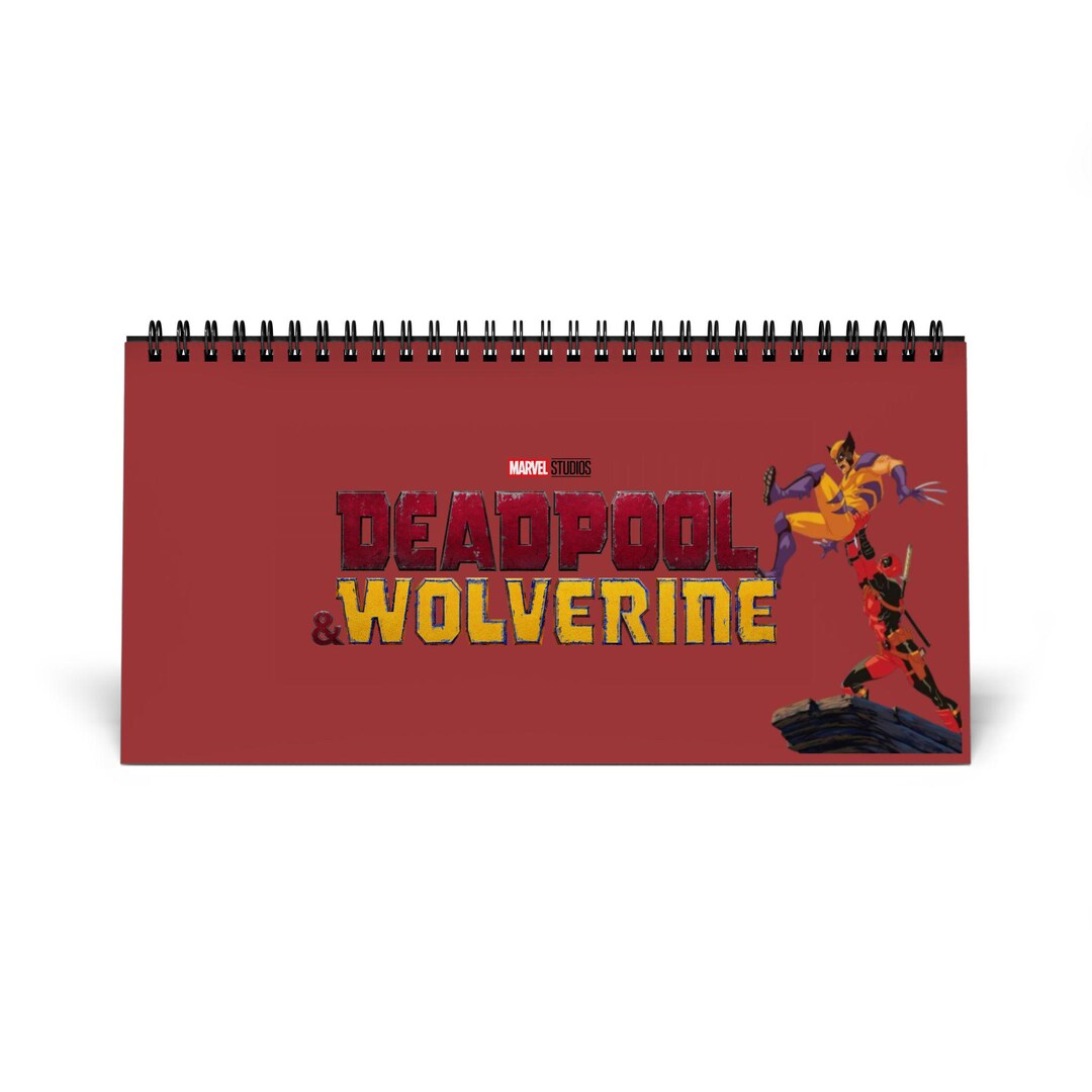 Deadpool Wolverine Marvel Simplex Desk Calendar 2025 Grid - Etsy