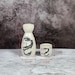 Oriental Dragon Beige Ceramic Sake Set, One Sake Bottle 5 Fl Oz and ...