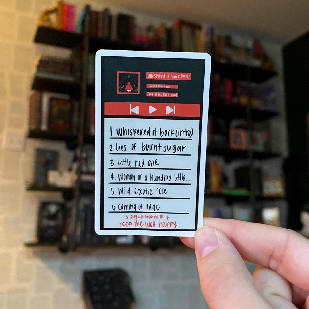 Song of the Dark Wood Playlist Sticker - Etsy
