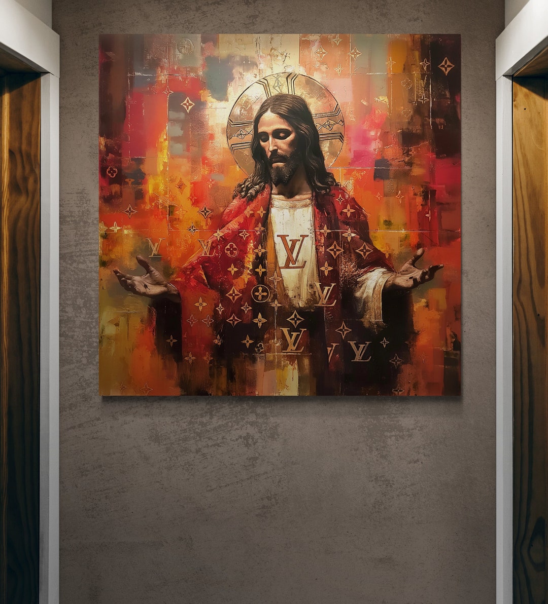Modern Jesus Pop Art Louis Vuitton Jesus Printable Wall Art, Home Decor ...