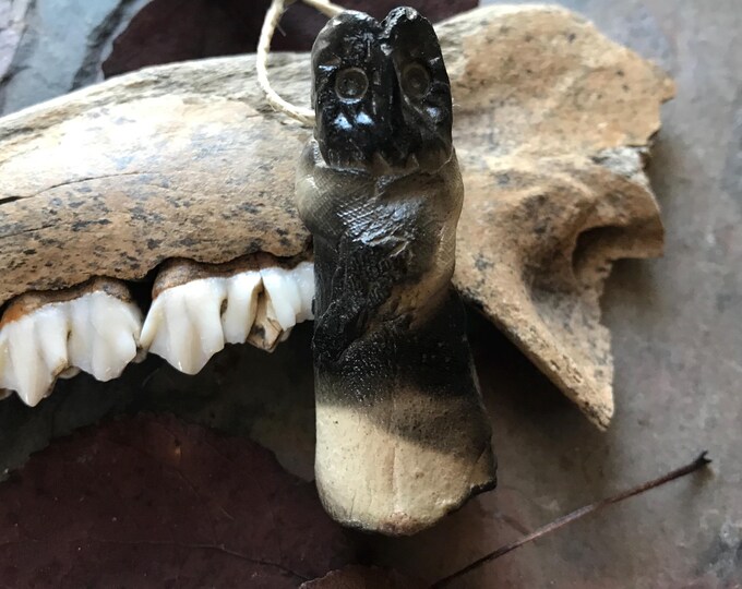 Animal Amulet Pendant, Foxpaws, Artisan Ceramic Bead, Fetish, Amulet ...