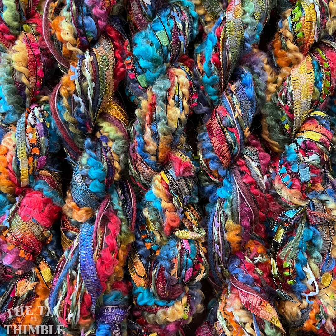 Fiber Frenzy Bundle / Mixed Bundle of Yarn in Rainbow / Great for ...