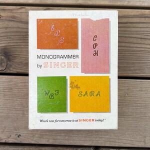Singer Monogrammer Attachment Part Number 102992 for Slant Needle Zig ...