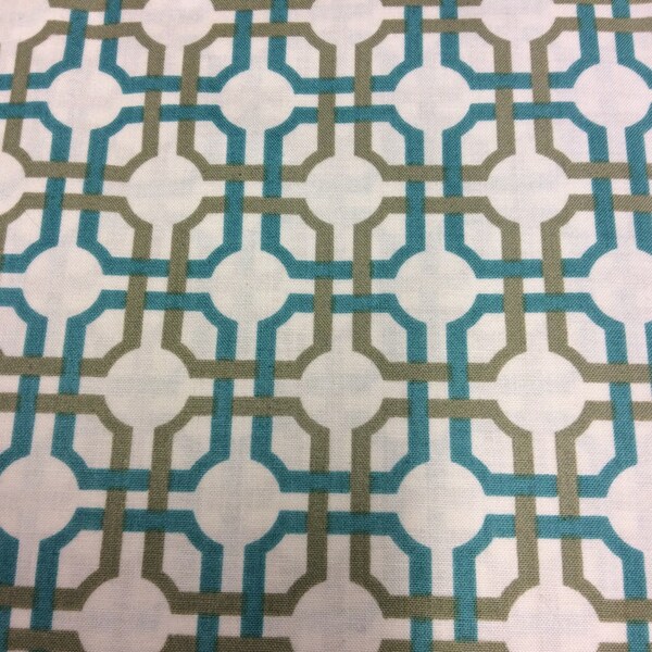 Blue Lattice Fabric - Etsy