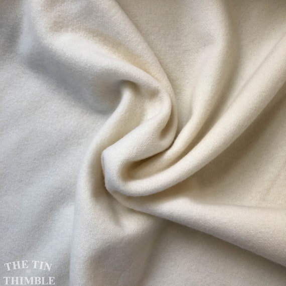 100% Wool Flannel Weight Fabric in Natural White 1 Yard - Etsy