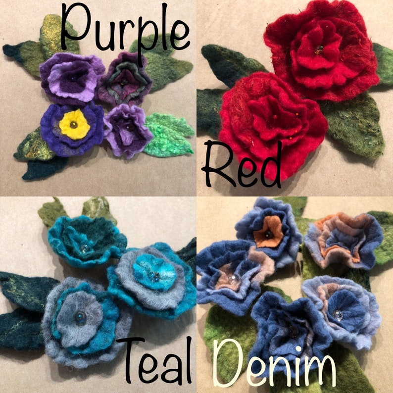 Hand Felted "bitty Blossom" - Single Small Flower for Gift ...