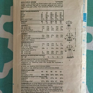 1970s Butterick Girl's Dress Pattern 6319 Size 8 Bust 28" - 1970s ...